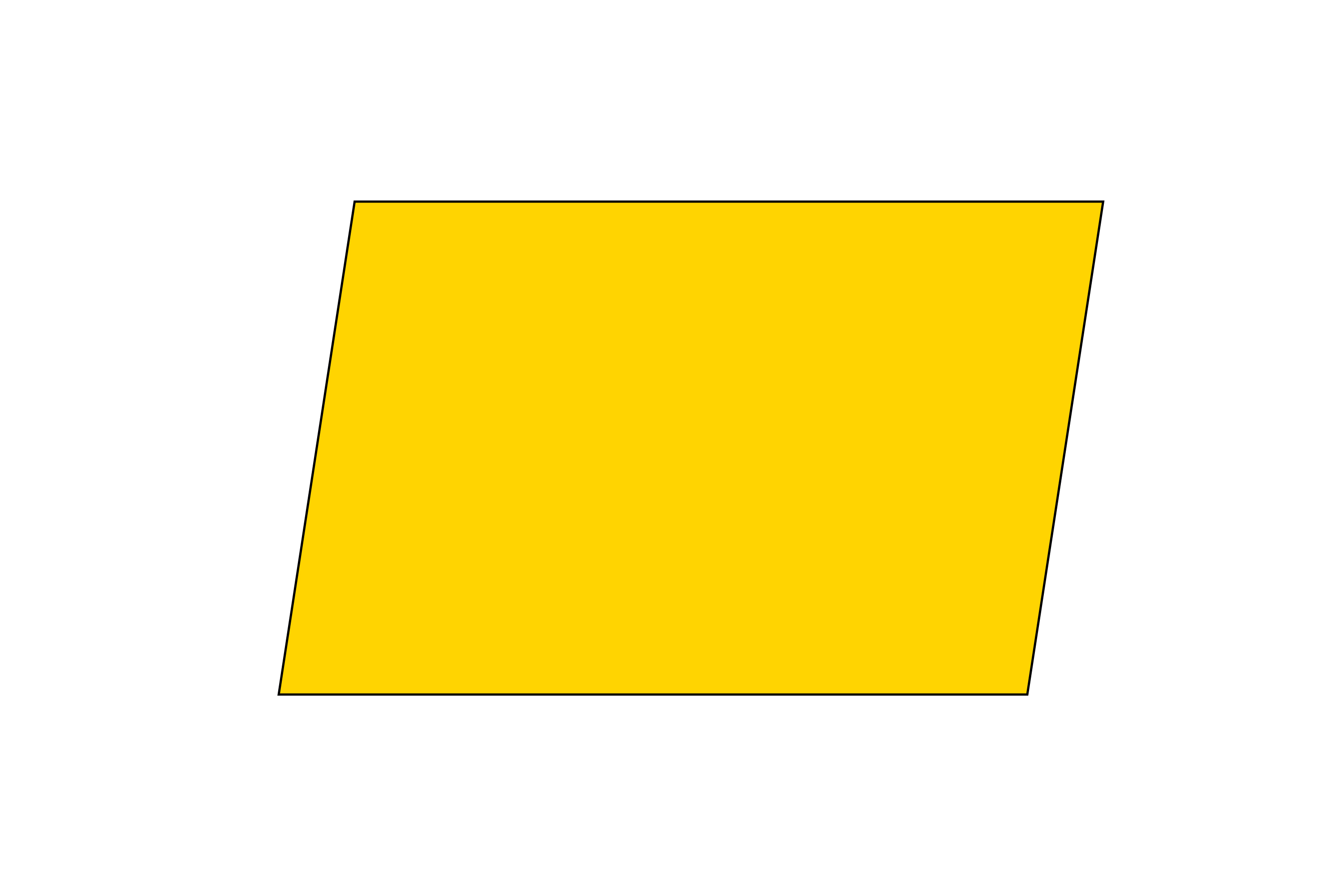 Working out the area of parallelograms its base times height