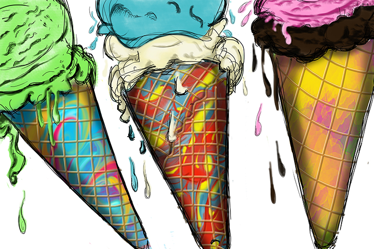 Cones are most sensitive to colour and detect fine details